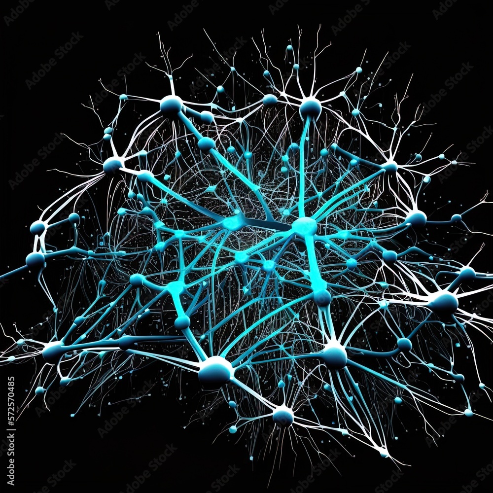 An image of a neural network, with the connections representing the ...