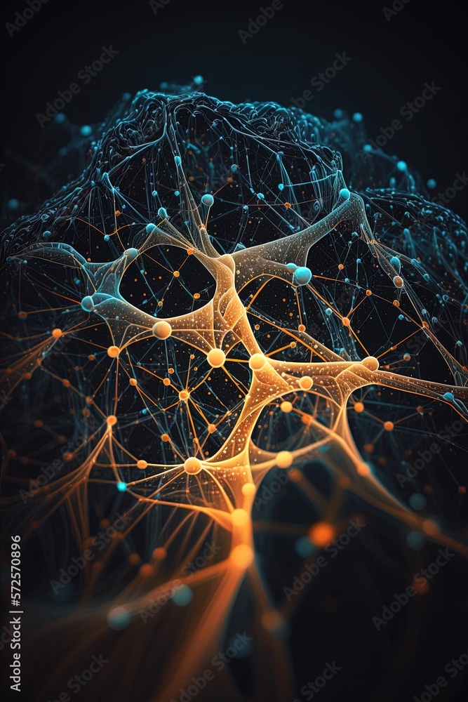 An image of a neural network, with the connections representing the ...