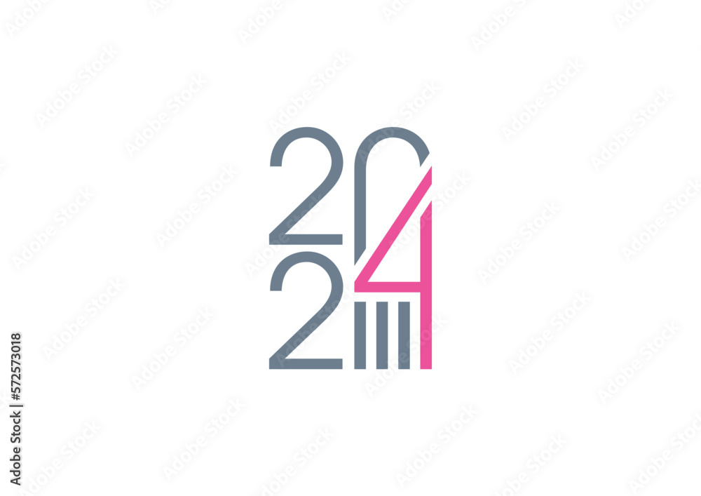 vector 2024 logo. 2024 logo concept for business, calendar, education ...