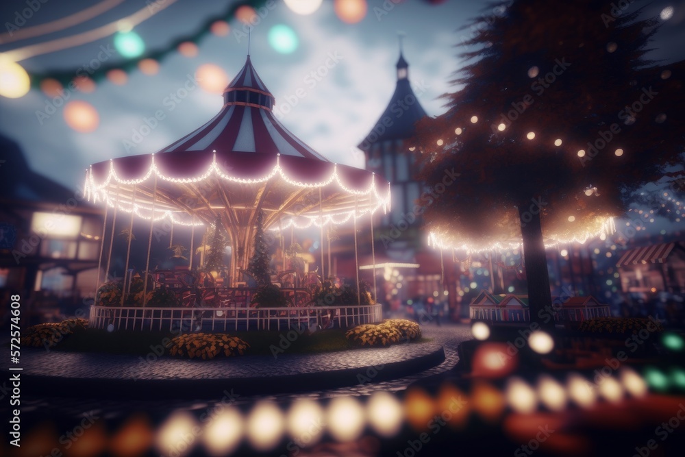 Experience the Moody Magic of Wonderland Village with Carousel in 32K ...