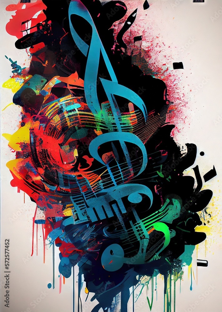Music graphite poster, background, wallpaper. Printable artwork ...