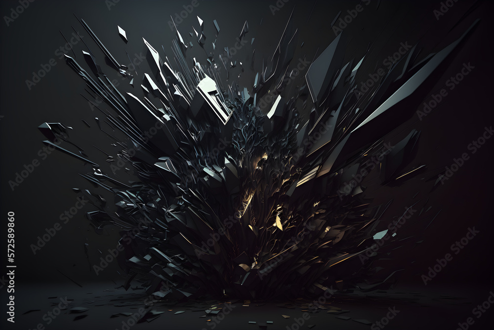 Abstract 3d wallpaper, abstract background. Digital dark 3d design ...