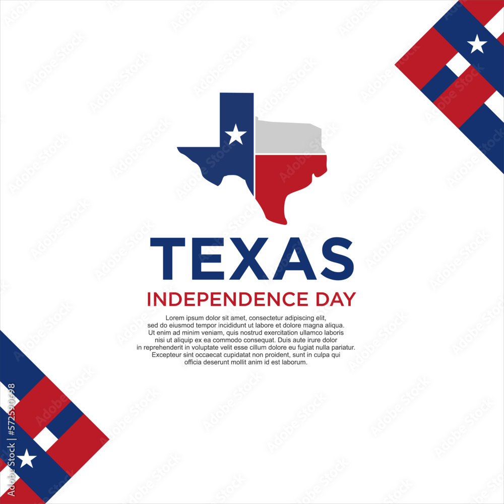 texas independence day march 2nd modern creative banner, sign, design ...
