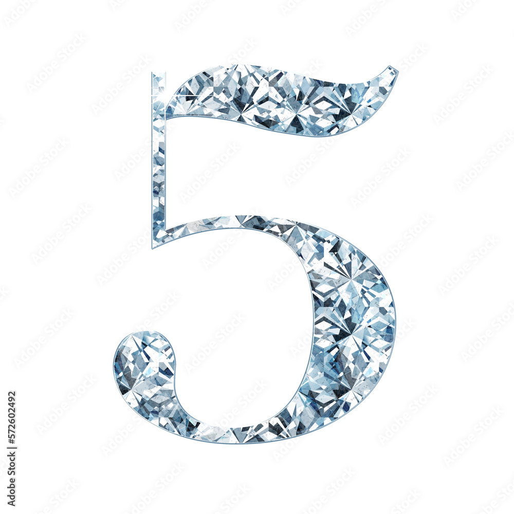 Shining Diamonds numbers. Part of a set which includes uppercase and ...
