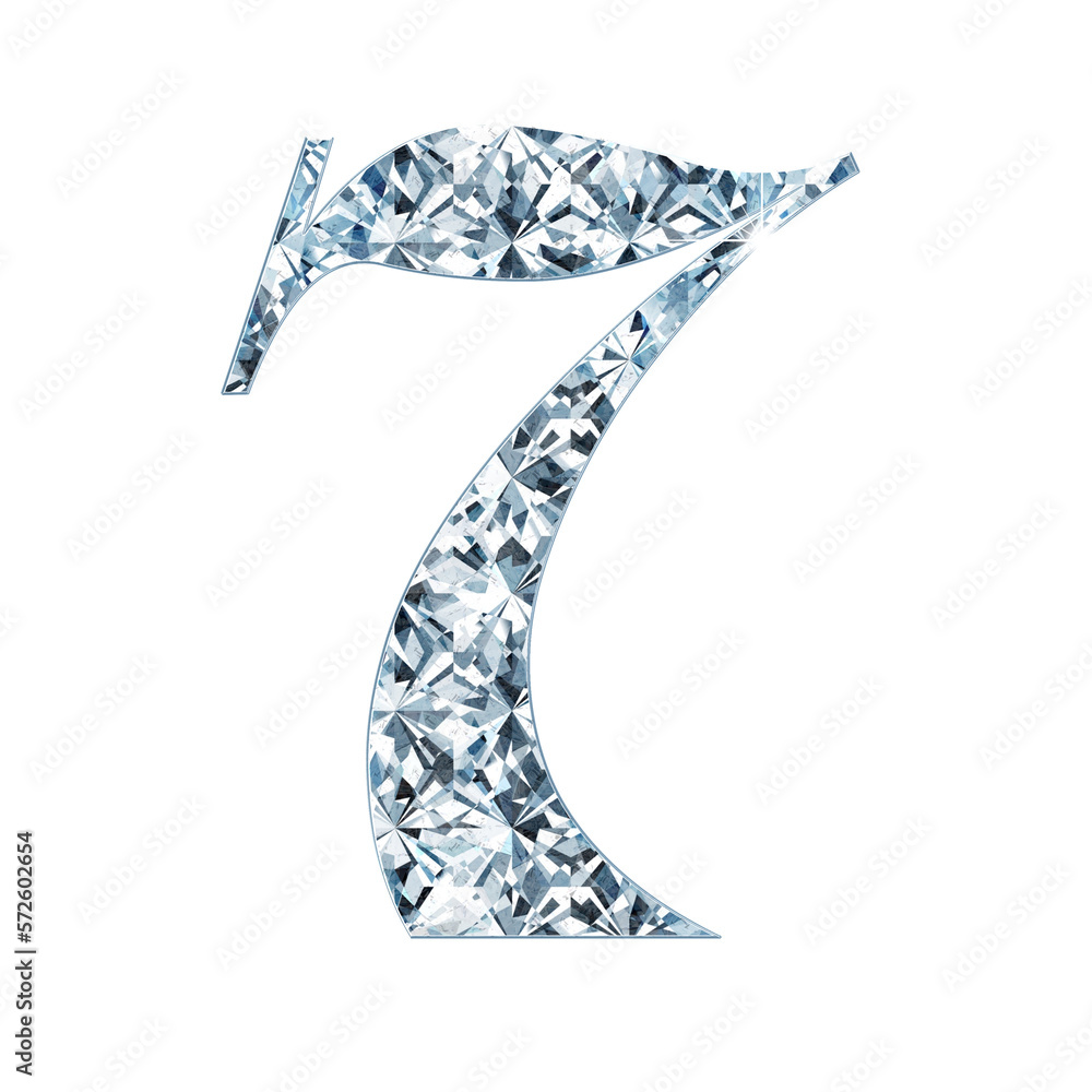 Shining Diamonds numbers. Part of a set which includes uppercase and ...