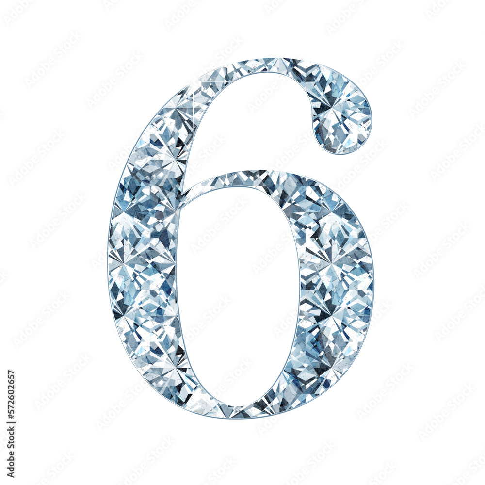 Shining Diamonds numbers. Part of a set which includes uppercase and ...