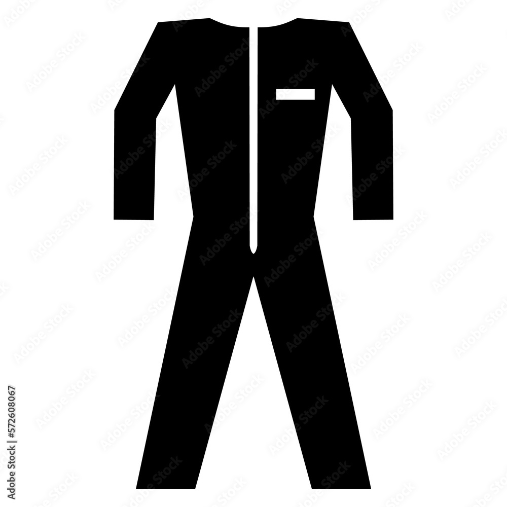 Icono ropa de trabajo. Silueta aislada de mono de trabajo Stock ...