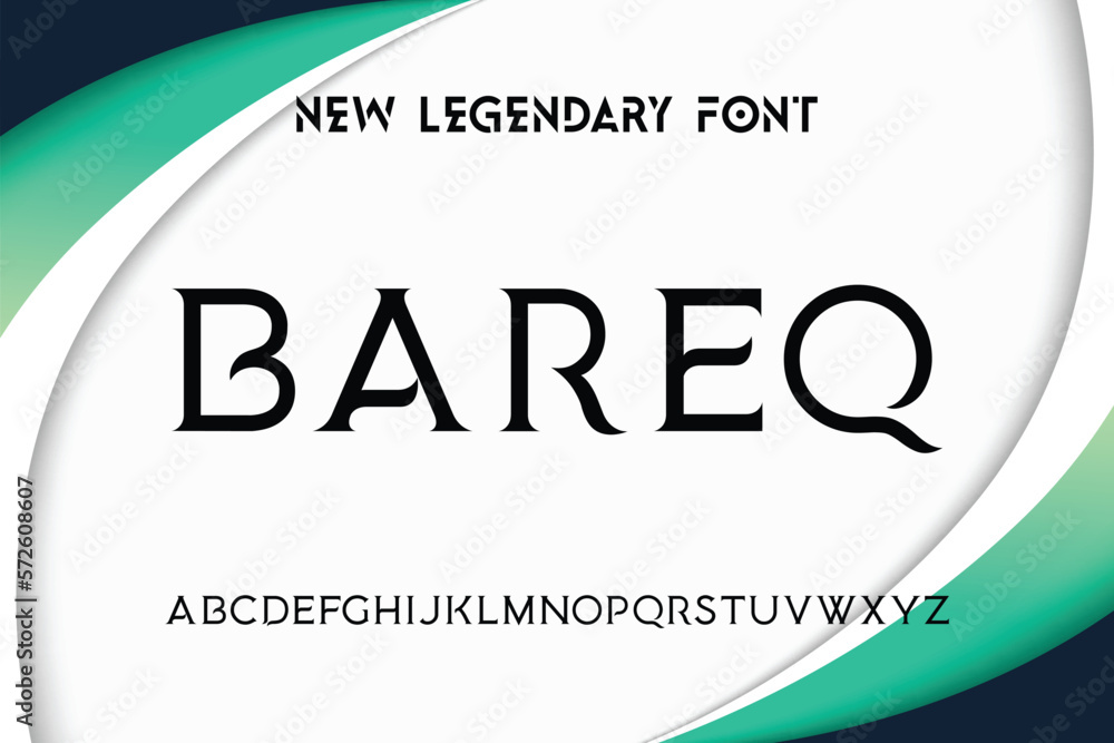 BAREQ Abstract Fashion font alphabet. Minimal modern urban fonts for ...
