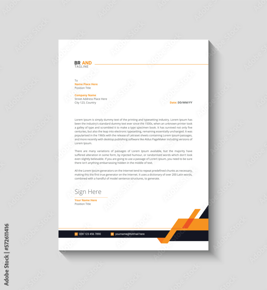 Business letterhead, Letterhead template with various colors ... Business letterhead, Letterhead template with various colors ...