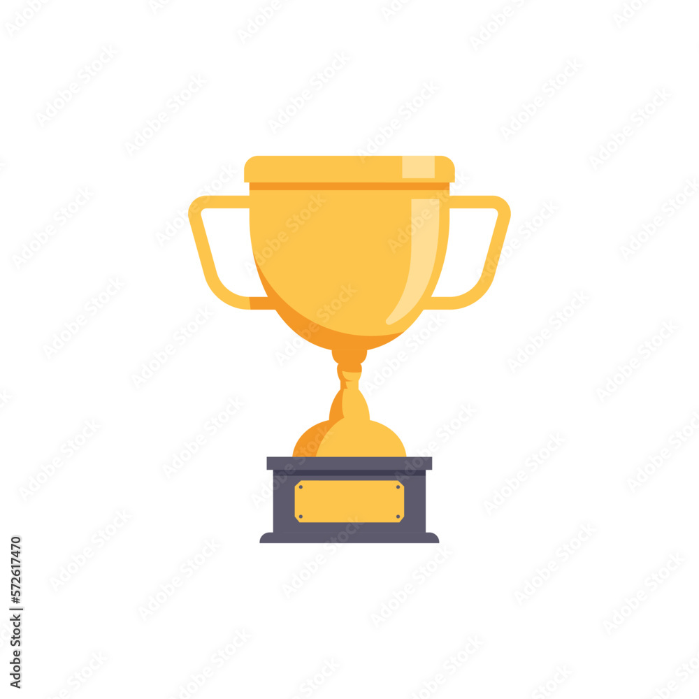 Best champions cup trophy vector design. The golden trophy vector is a ...