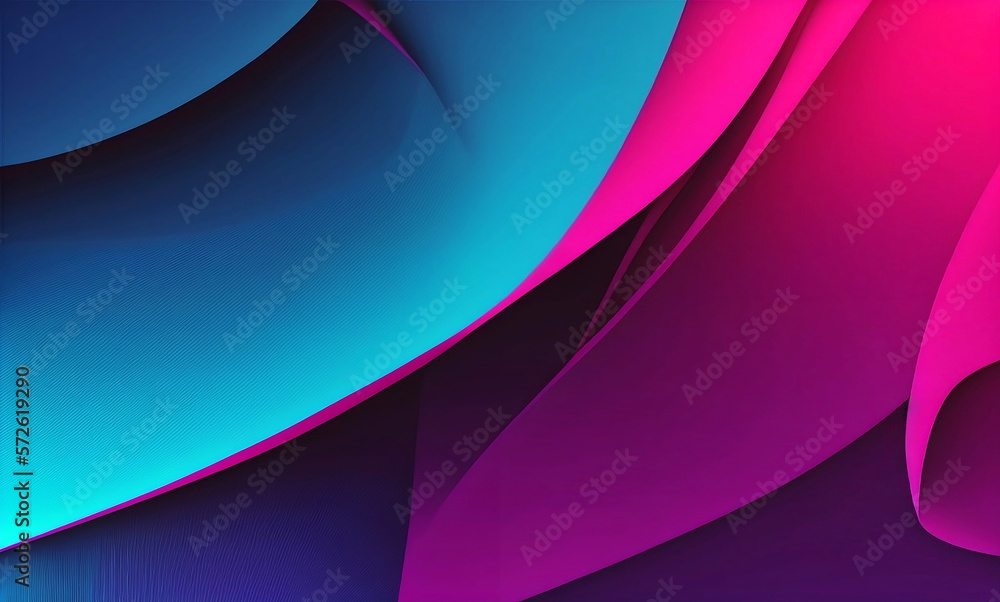 Abstract blue and magenta background, wallpaper of waves, veils texture ...