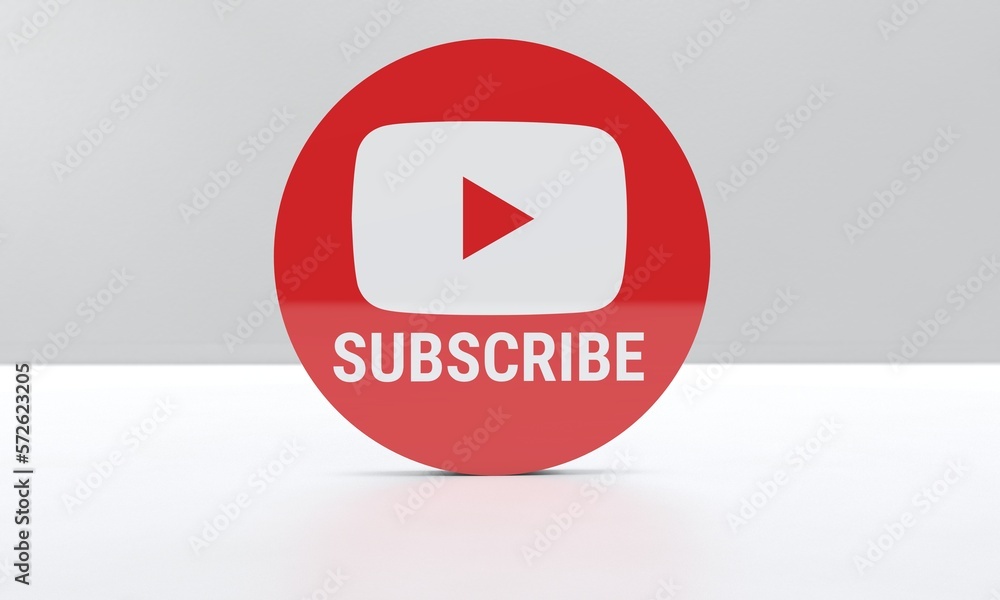 youtube subscribe, social media 3D background design - visual design ...