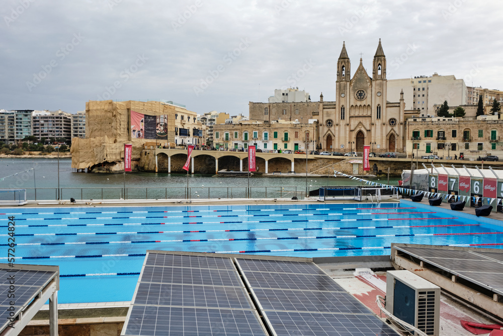 2022 NOVEMBER - Malta - St. Julian's Bay Malta with Olympic swimming ...