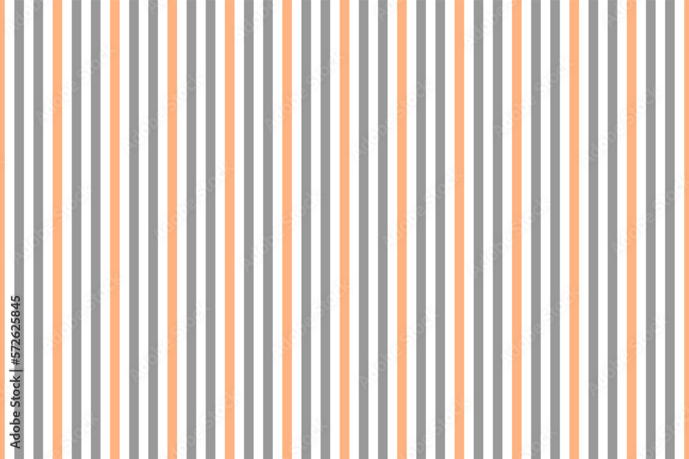 Pastel orange and grey vertical stripes fabric pattern on white background vector. Wall and ...