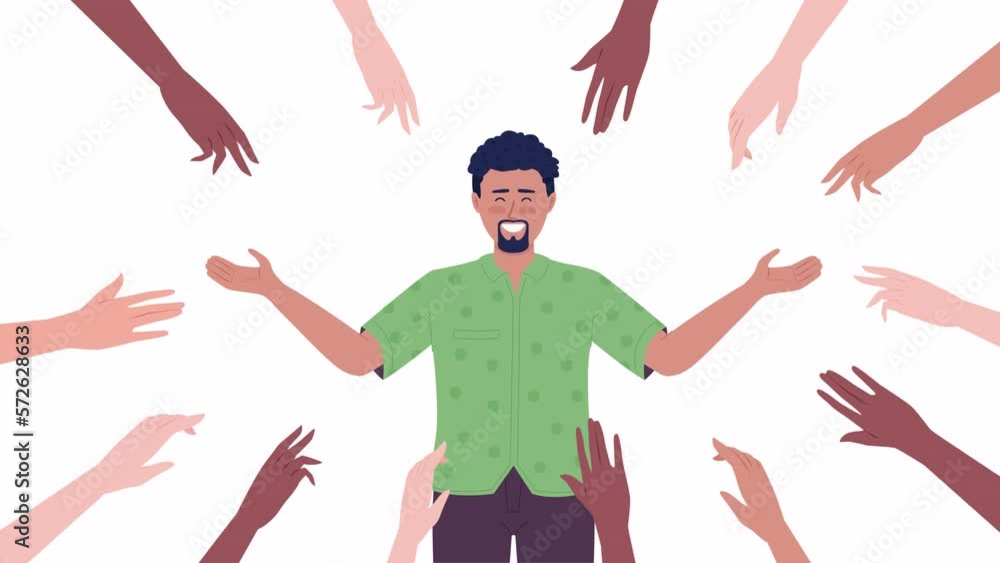 Animated grow social media followers. Building memorable brand identity ...