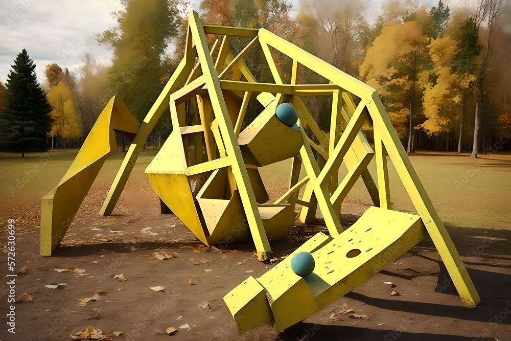 The weirdest most unusable defunct playground for kids, abandoned in ...