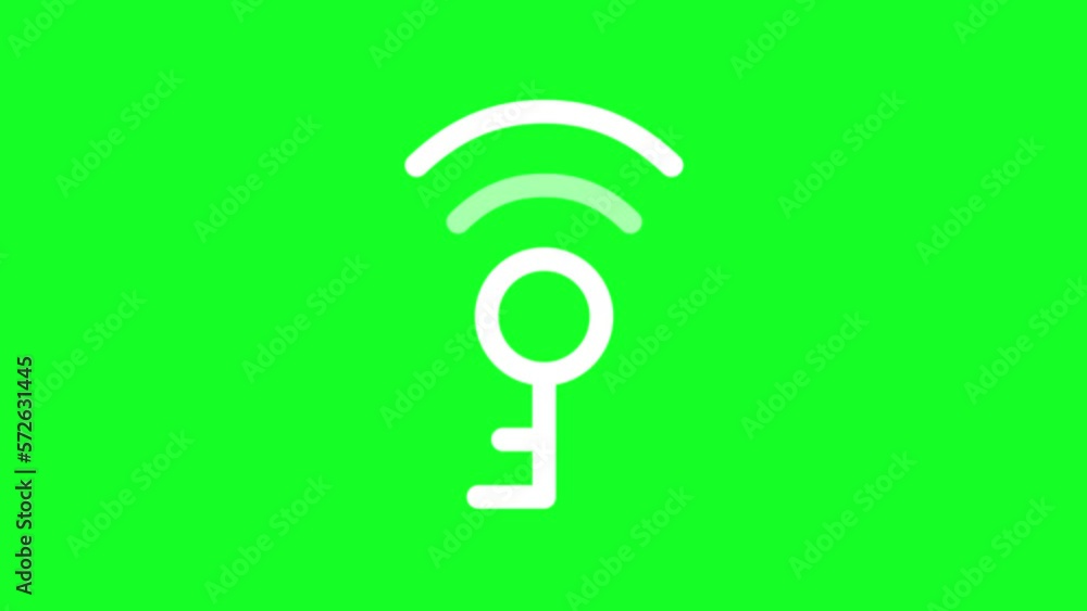 Wideo Stock: Animated smart key white line icon. Wireless control. IOT ...