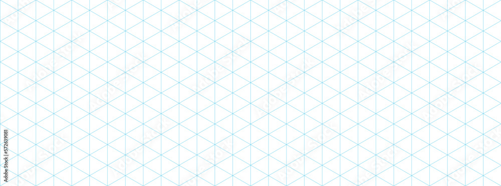 Blue isometric grid graph paper background. Seamless pattern guide background. Desigh for ...