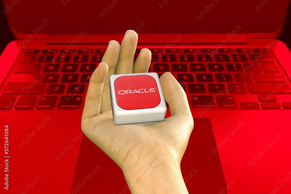 oracle corporation, social media background Stock Photo | Adobe Stock