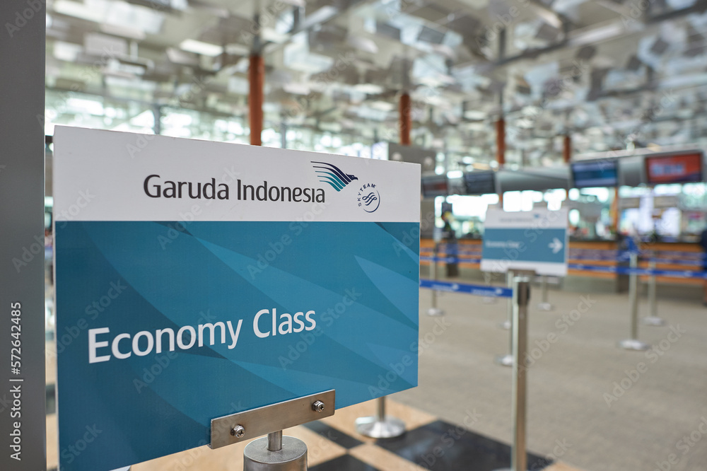 Garuda Indonesia Checkin Counter At Terminal 3 Changi