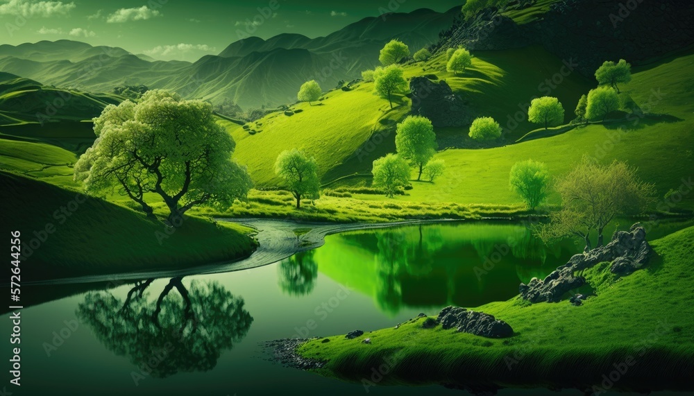 Green Nature Abstract Wallpaper Hd