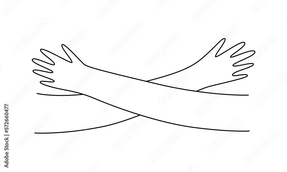 Hugging Arms Clip Art