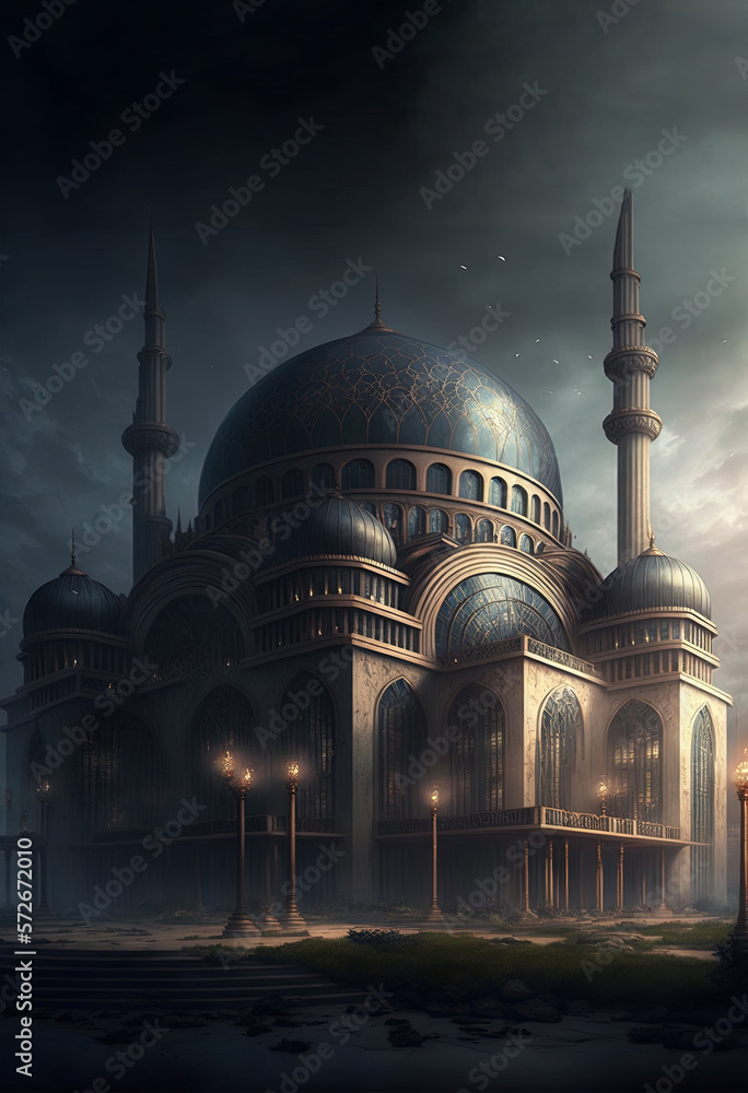 Mosques as Symbols of Islamic Identity and Culture made with Generative ...