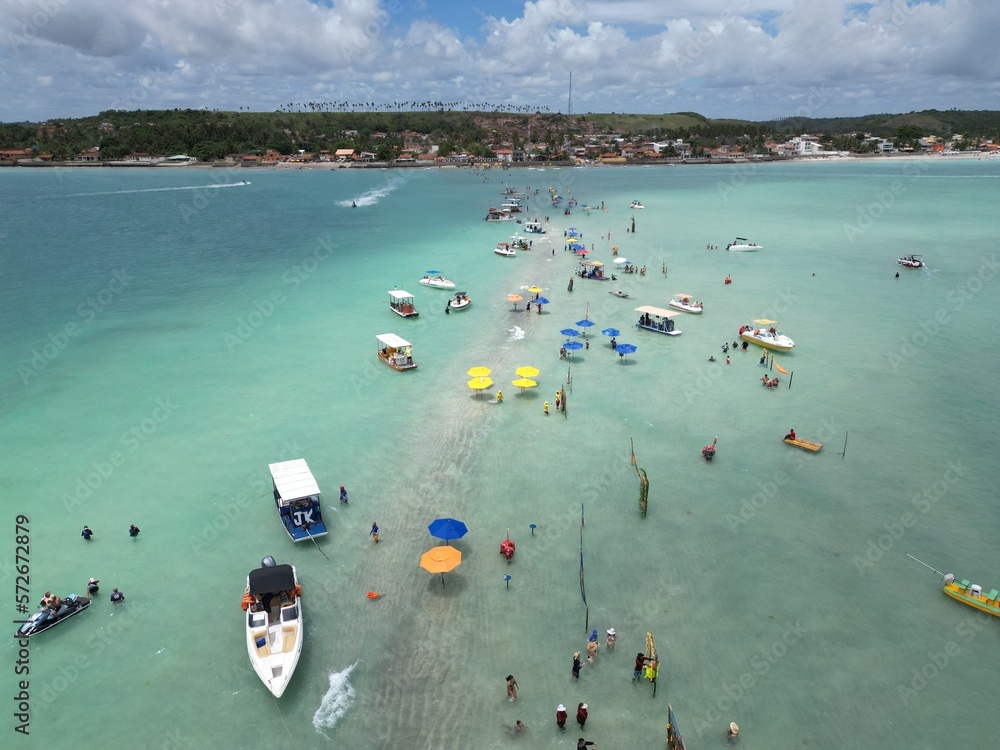 Beach Maragogi, praia de antunes, Alagoas. Caminho de Moises Stock ...