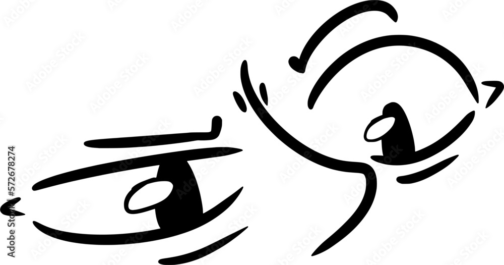 Vector drawing of human eyes with noses and eyebrows.Emotional ...