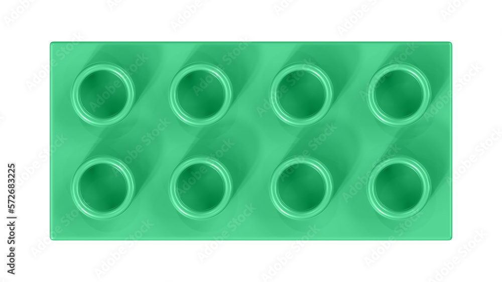 Light Seafoam Green Lego Block Isolated on a White Background. Close Up ...
