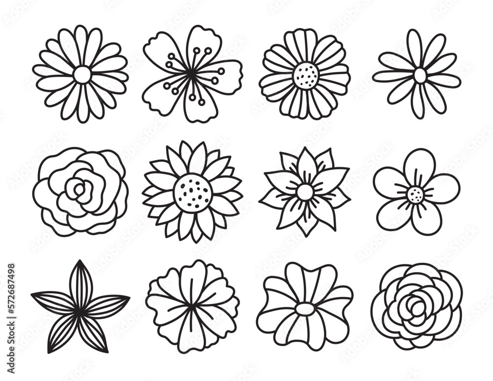 Vetor De Single Flower Doodles Drawing Vector Illustration Spring Vetor De Single Flower Doodles Drawing Vector Illustration Spring
