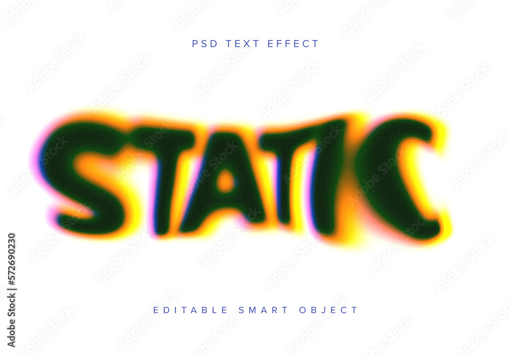 Colourful Blurred Text Effect Mockup Stock Template | Adobe Stock