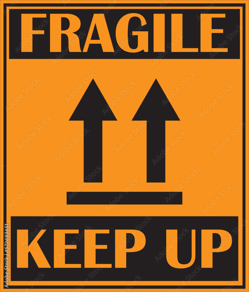 Fragile keep this side up sign, fragile sign eps, fragile sign vector ...