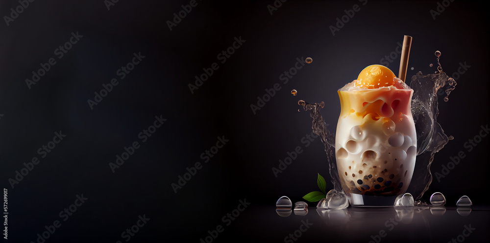 bubble tea realistic 3D, product showcase for food photography ...
