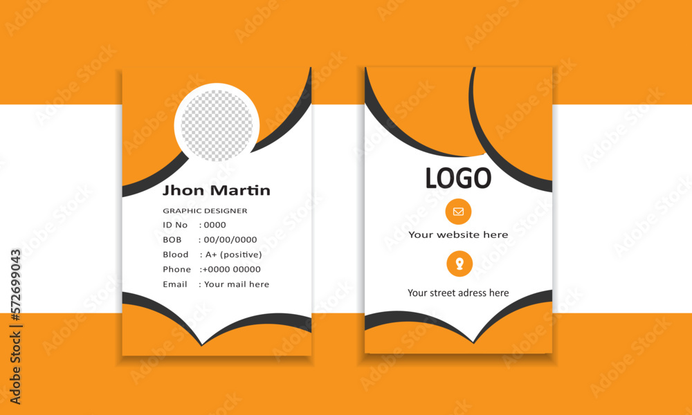 Modern and creative company employee id card design bundle | office ...
