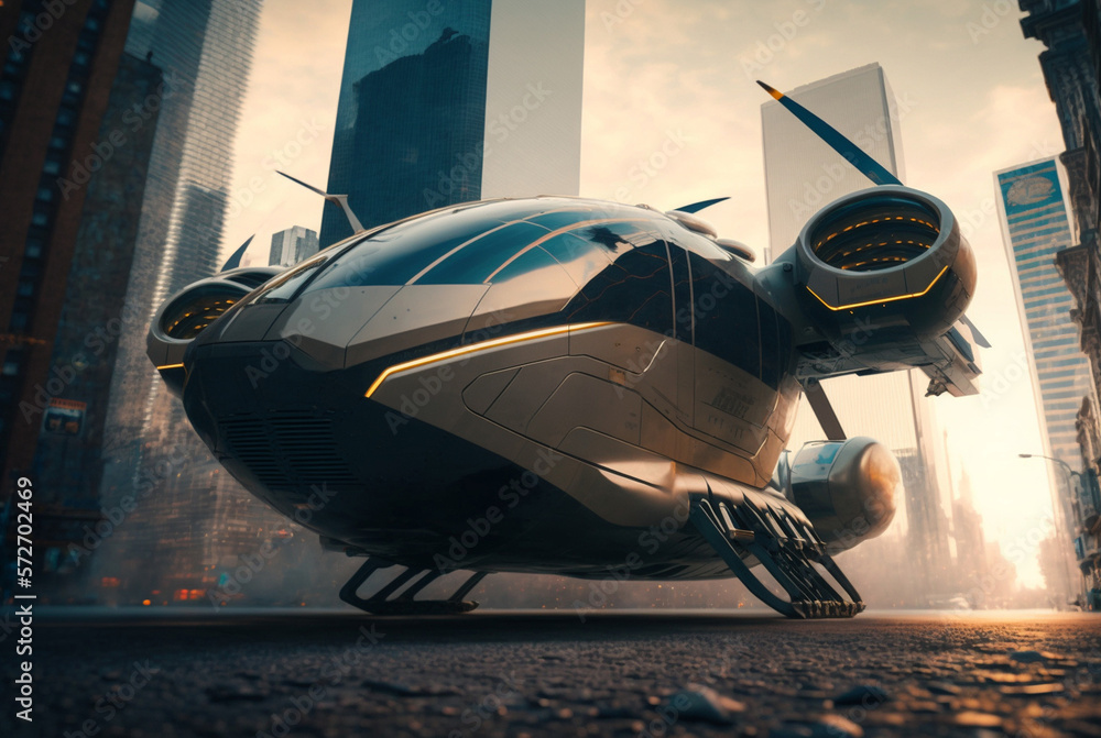 Future of urban air mobility, city air taxi, UAM urban air mobility ...