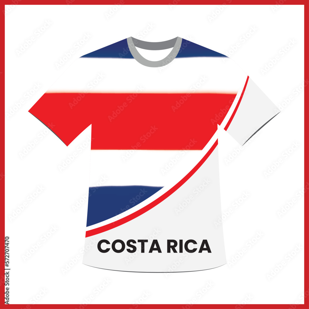 Costa Rica Flag t-shirt design and t-shirt template design Stock Vector ...