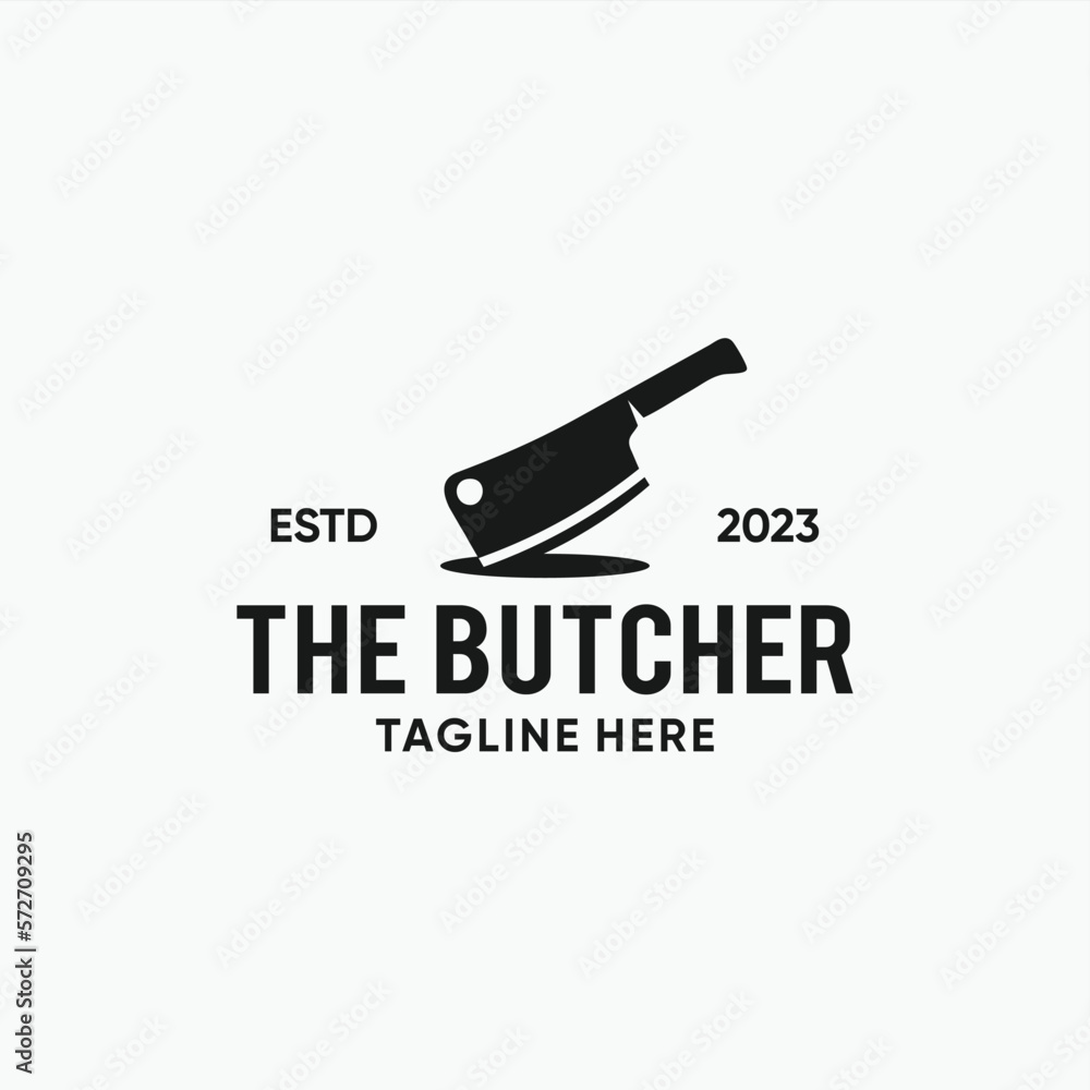the butcher logo design template inspirations Stock Vector | Adobe Stock
