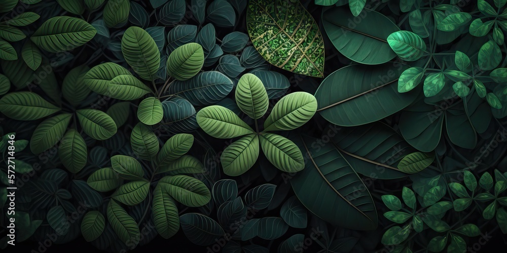 Forest plants texture wallpaper hd, photo-realistic Stock Illustration ...