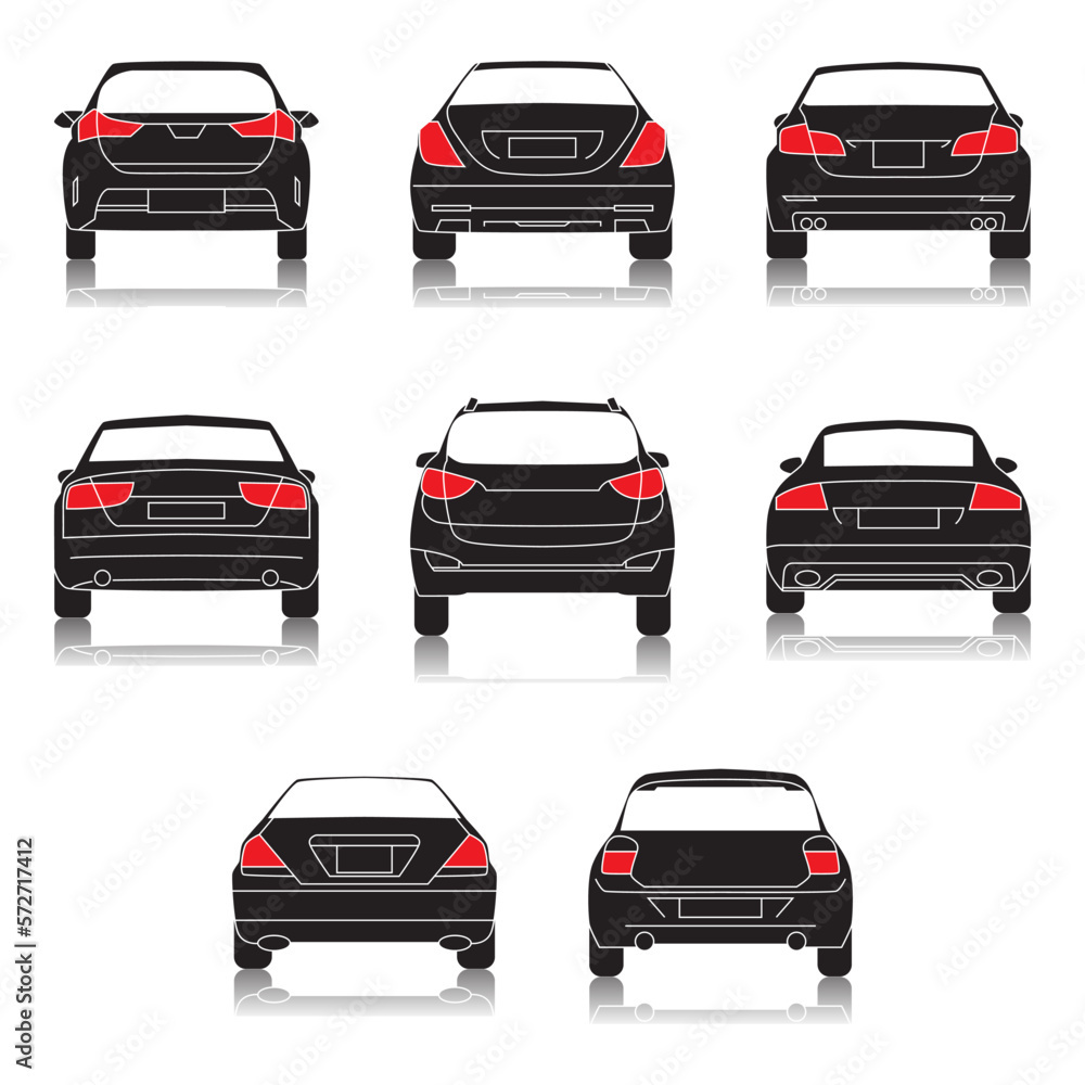 car back icon set Stock Vector | Adobe Stock