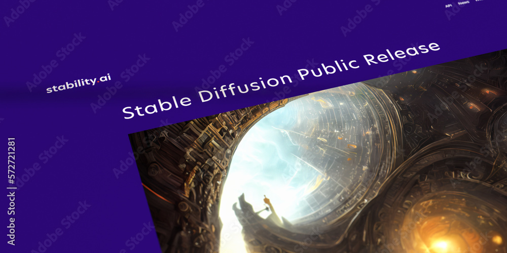 Foto de A screenshot of the website for Stable Diffusion the Artificial Intelligence tool for ...