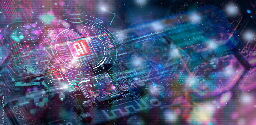 AI, Artificial Intelligence concept,Technology background. Central ...