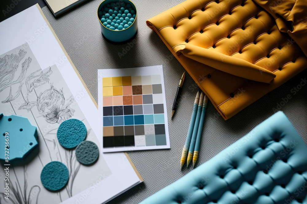 a color scheme for interior design projects, PVC furniture samples ...