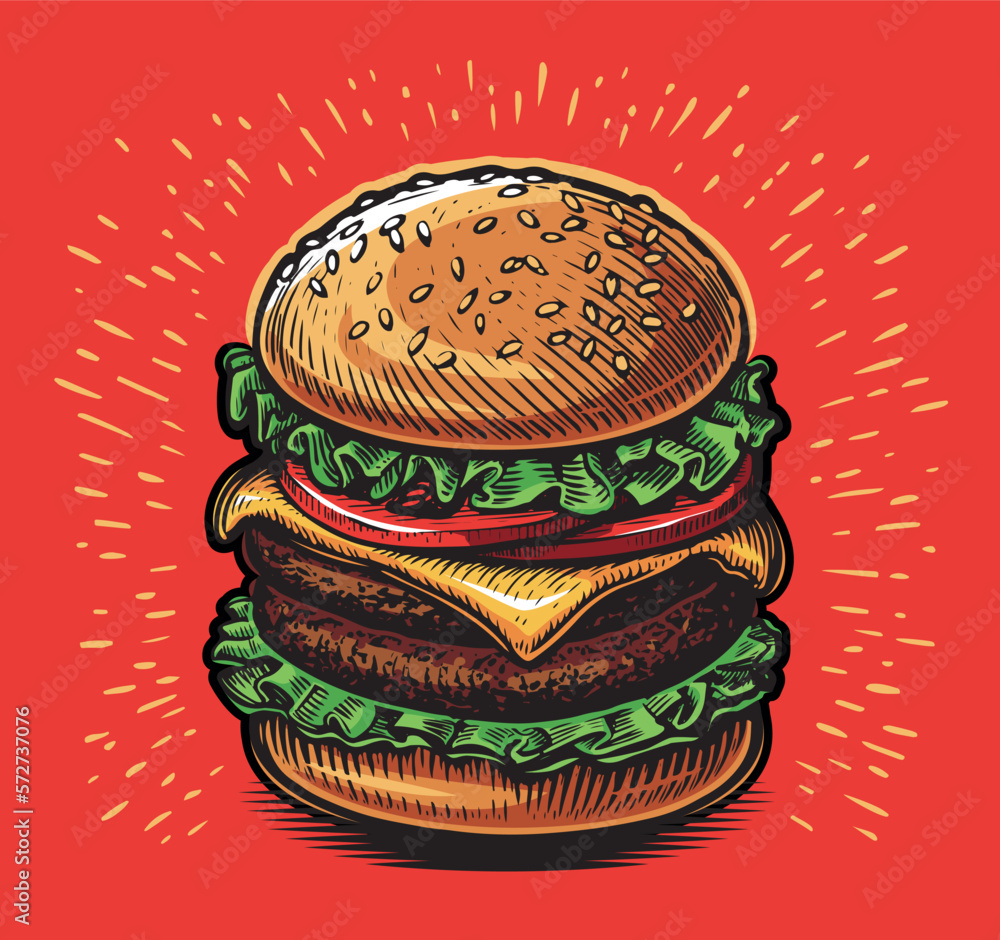 Pop Art Hamburger