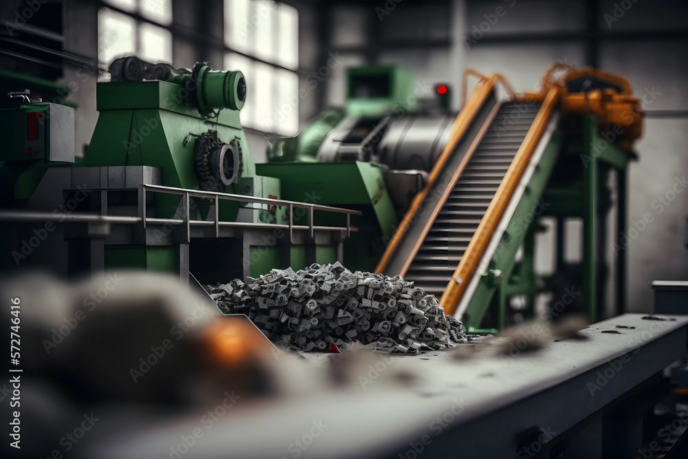 Industry Plant for sorting and processing plastic and paper waste ...