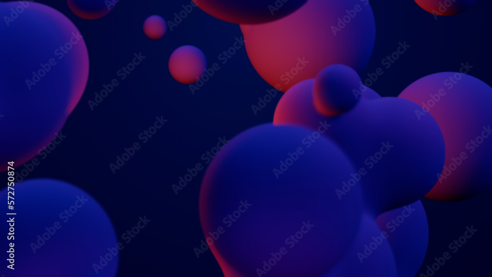 Metaverse 3d render morphing animation pink purple abstract metaball ...