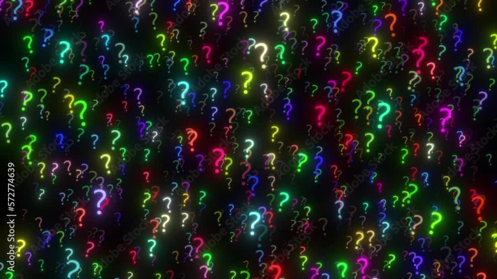 Video Stock Multiple Color Question Mark. Question Mark Background ...