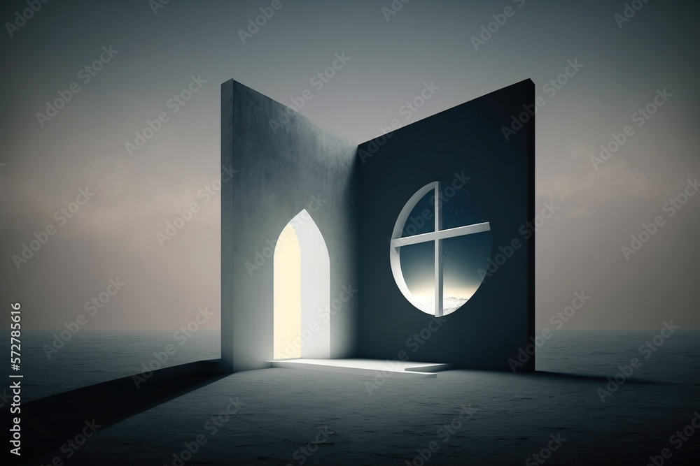 Future of religion and atheism minimalism, concept of Spirituality and ...