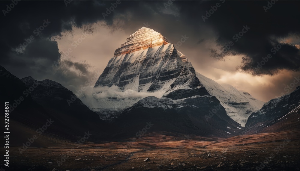 mountain kailash home of lord shiva, tibet mountain kailash facing ...