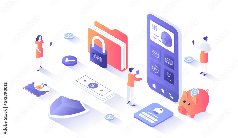 Digital Banking Online Services. Mobile banking and accounting platform ...